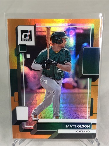 2022 Donruss Matt Olson Orange Holo Foil Parallel 184 Insert Baseball ...