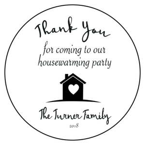 Personalised Housewarming Party Stickers, New home labels and seals ...