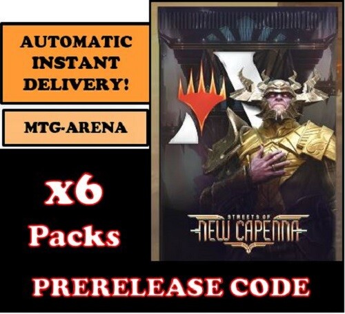 MAGIC MTG ARENA CODE CARD STREETS NEW CAPENNA 6 BOOSTERS PACK PRERELEASE SNC | eBay
