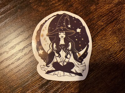 Motorcycle Sticker for Helmets or toolbox #5,801 Dark Magic Witch ...