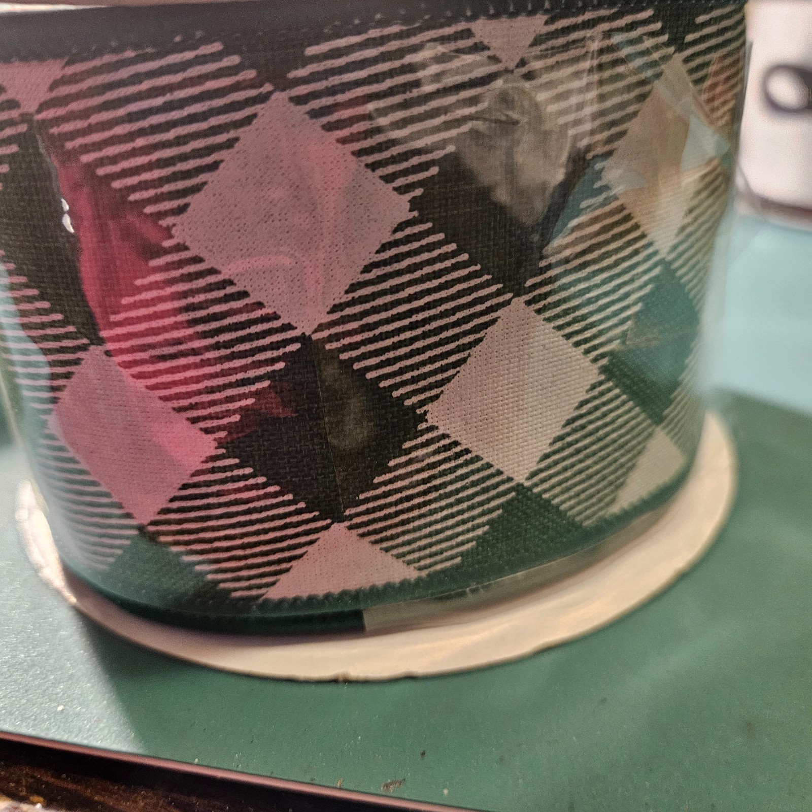 1 Roll RG Ribbon Green Checkered Wired Ribbon | eBay