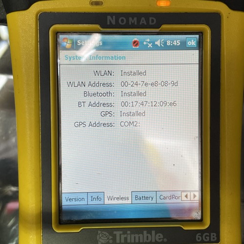 Trimble Nomad 6GB Data Collector N324 Battery Stylus Windows Mobile BAD ...