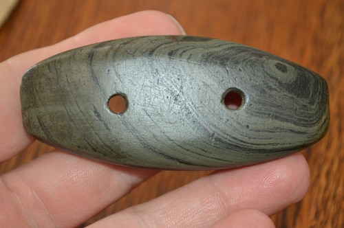 Fine Banded Slate Adena Humped Gorget Lawrence Co Illinois 3.25 x 1.5 ...