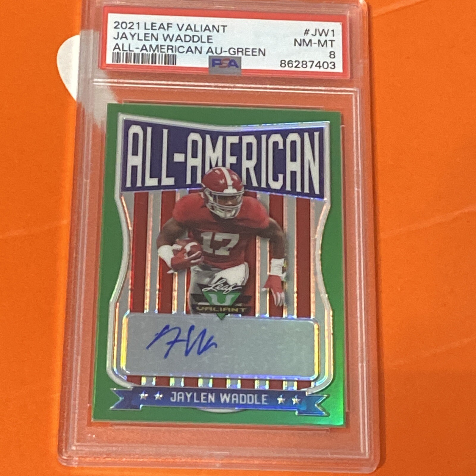 2021 leaf metal draft jaylen waddle autograph | eBay