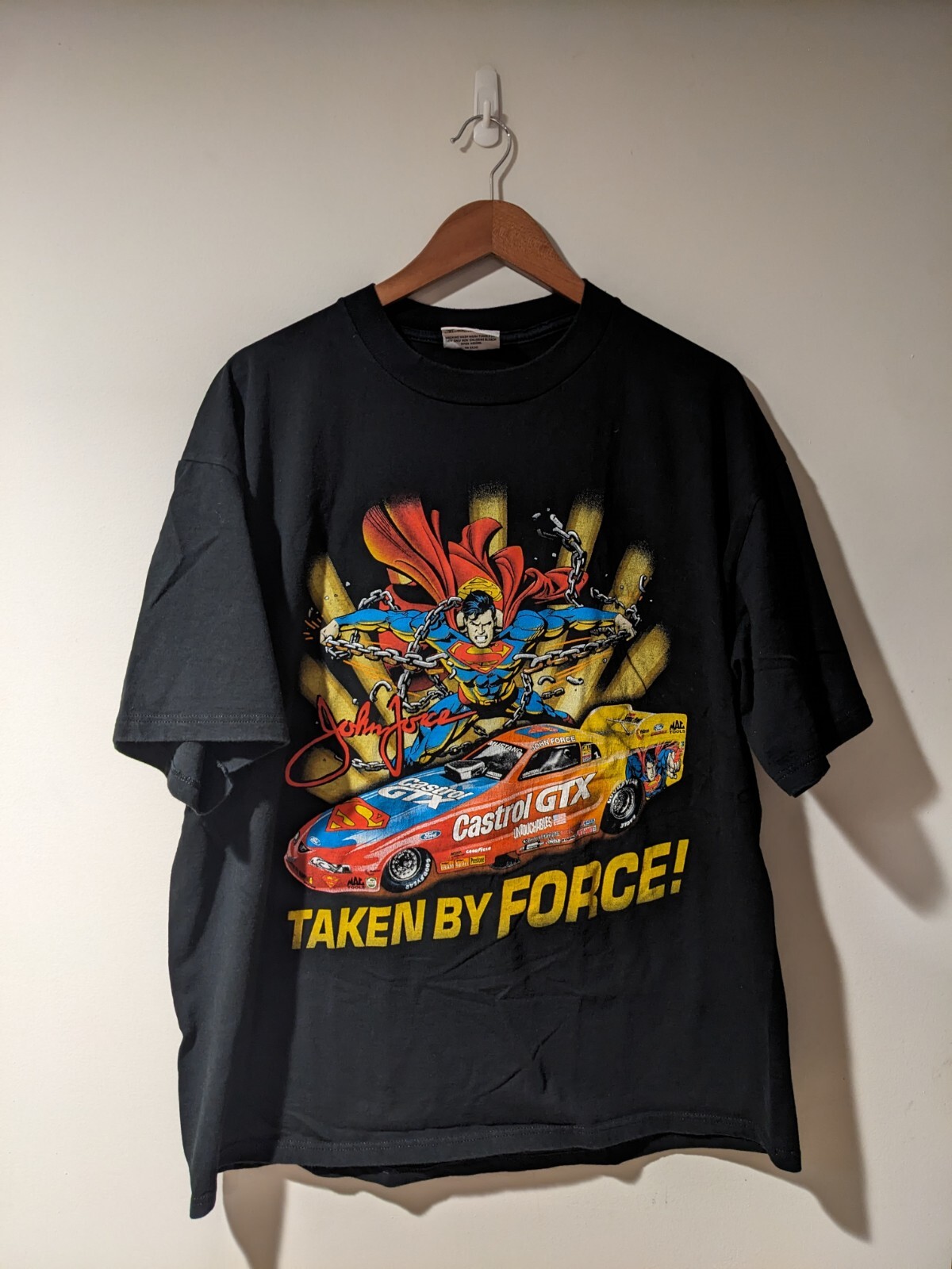 Vintage 1999 Superman Nascar Taken By Force Black X-L… - Gem
