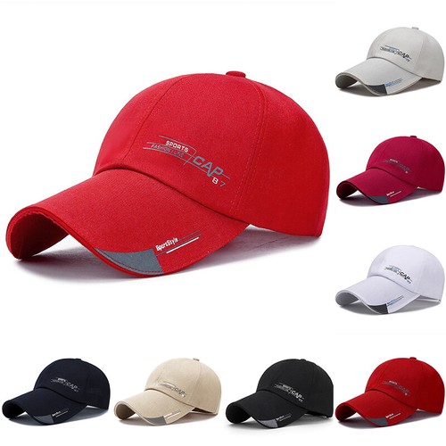 Baseball Caps Curved Sports Cap Adjustable Visor Sun Hat Men Trucker ...