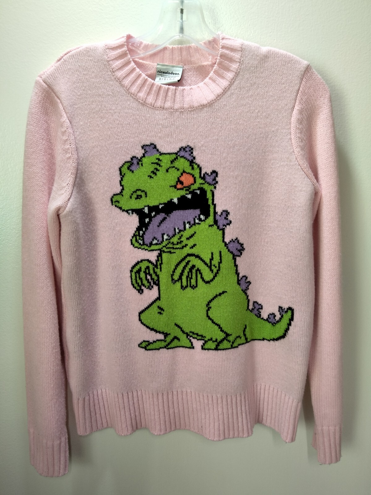 Nickelodeon Women's sz S Pink Green Rugrats Reptar Cr… - Gem