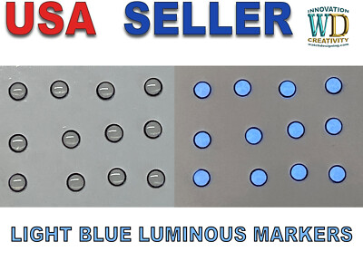 Light blue LUME Dial Hour Markers 12 pieces 2.15mm LUMINOUS Gloss DOME ...