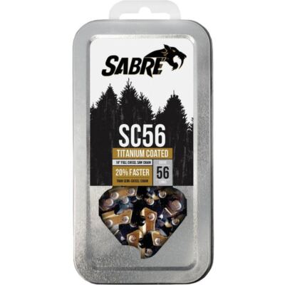 Titanium Chainsaw Chain 16" 56 Drive Links 3/8" LP .050" Chisel ...