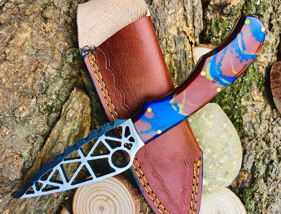 Custom HandMade Hunting Bushcraft Knife /High Carbon Steel Serrated ...