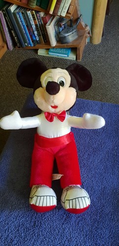 Vintage Walt Disney Conductor Band Leader Mickey Mouse Soft Plush Toy ...