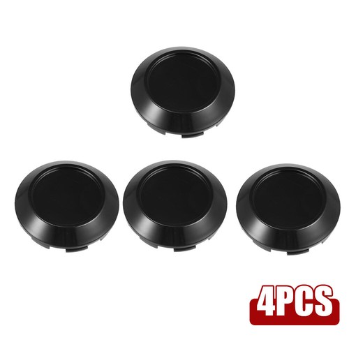 4x Universal Clips 76mm Car Wheel Tyre Center Hub Cap Covers Black ...