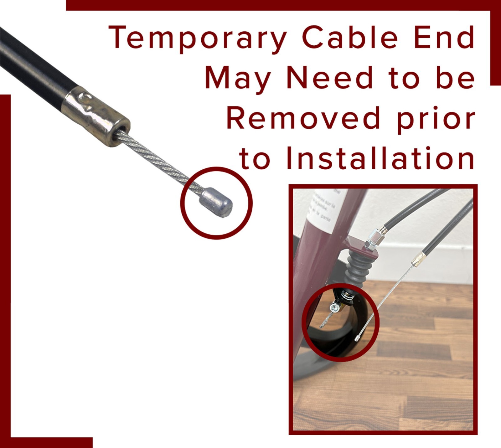 34" Replacement Brake Cable For Medical Rollator, Walker and Folding ...