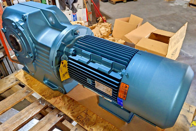 NEW SEW EURODRIVE GEAR/BRAKE MOTOR / KA107 12.5 HP 230/460 VOLT 16.75:1 ...