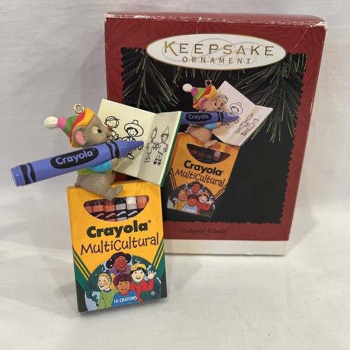 Hallmark Ornament Colorful World Mouse w/Crayola & Color Book ...