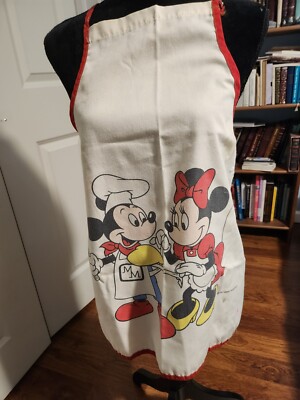 Vintage Walt Disney Mickey and Minnie Mouse Cooking Apron | eBay