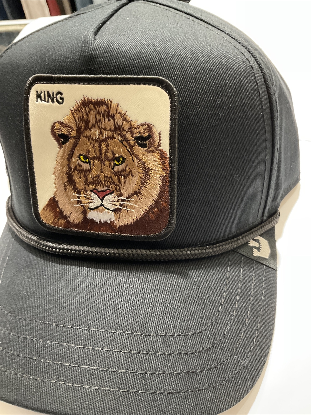 Goorin Bros The Farm 100% Cotton Rope Baseball Cap Black King Lion-New ...