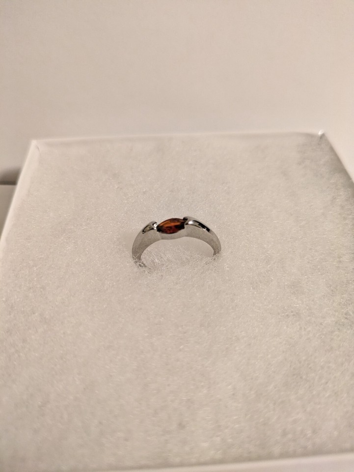 Sleek Ruby Red Ring Size 5 | eBay