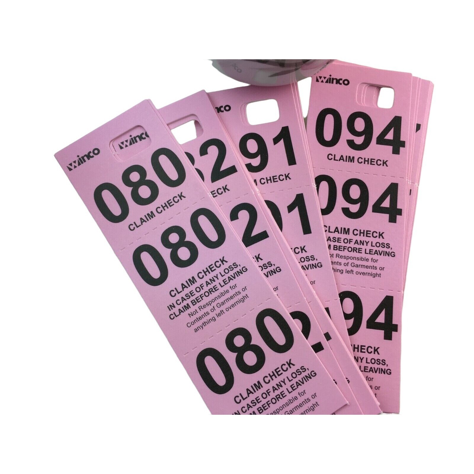 Lot 25 Pink Coat Claim Checks Tickets Perforated Junk Journal Ephemera ...