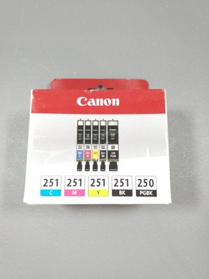 Canon PGI-250/ CLI-251 5 Color Pack Printer Ink 250 251 Canon New Open ...