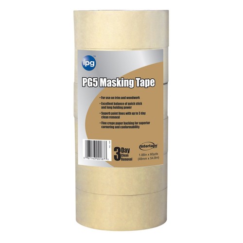Intertape PG5 Medium Grade Painters Masking Tape 1 1/2" x 60yd,24 Rolls ...