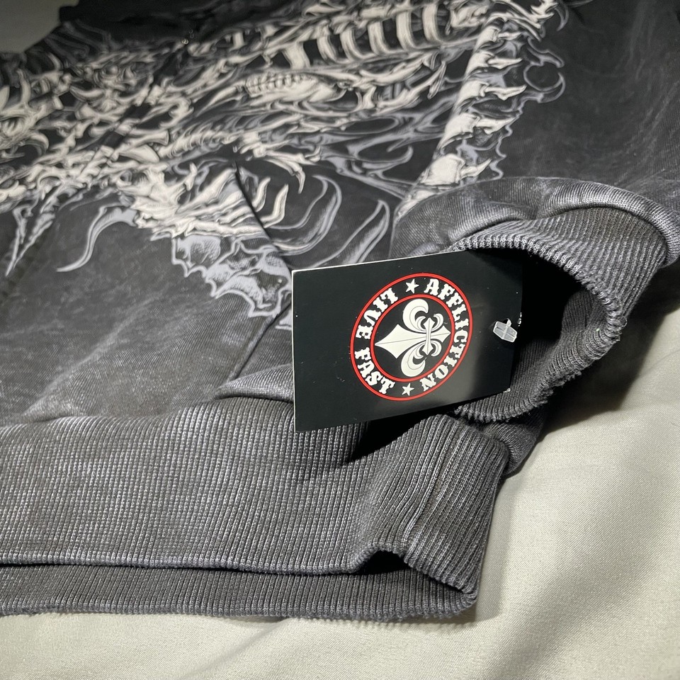 Affliction GoreCore Ken Carson Complex Con Zip Up Hoodie Black XL | eBay
