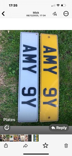 Number Plate For sale - AMY 9Y | eBay UK