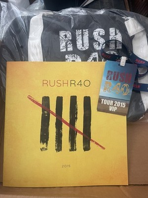 Rush R40 Official Tour Book, VIP Tour Pass & Canvas Bag | eBay