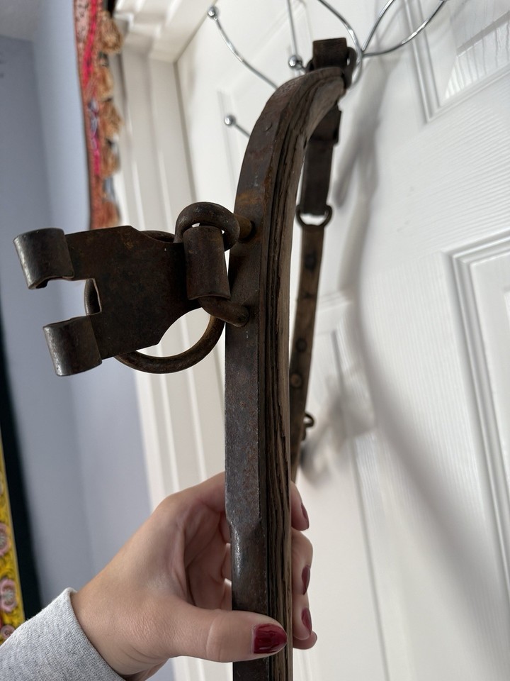 Antique Horse Mule Wood Iron Hames 25” Harness Oxen Ox Yoke Harness ...