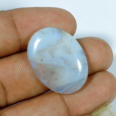 23.30 Carat Natural Australian Blue Fire Opal Oval Cabochon Loose ...