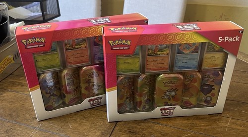 Pokemon TCG Lot of (2) Scarlet And Violet 151 Mini Tins 5 Pack Costco ...