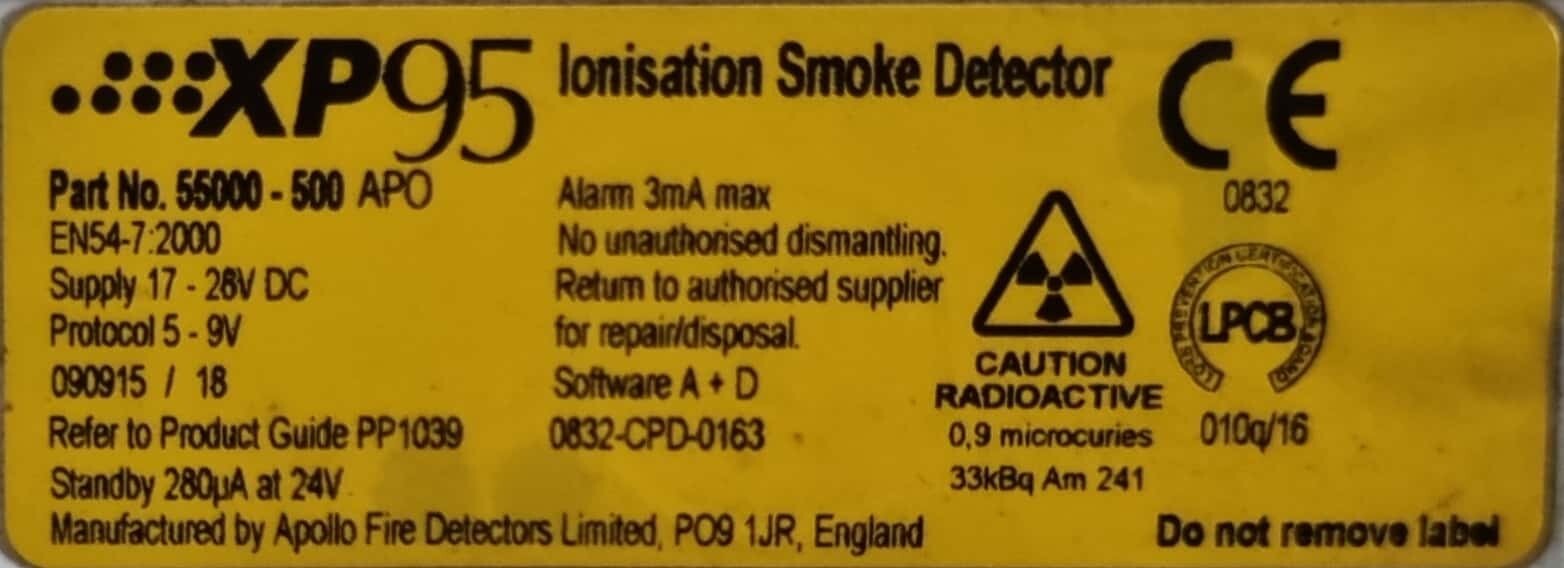 55000-500 APO APOLLO XP95 IONISATION SMOKE DETECTOR | eBay