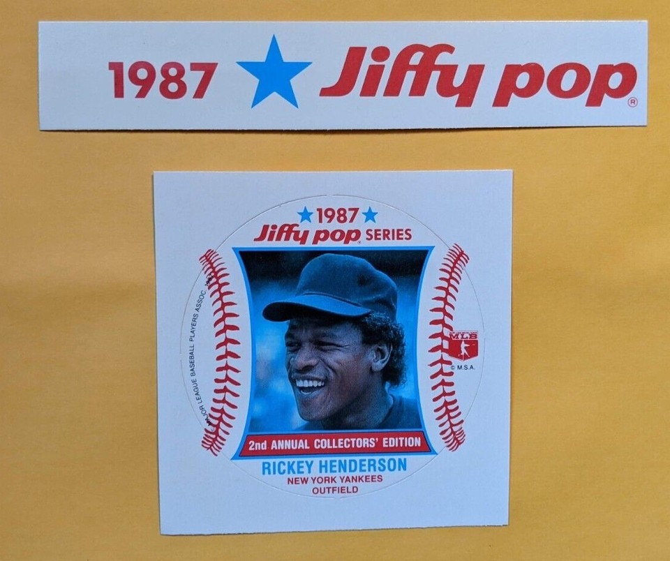 U Pick - 1987 Jiffy Pop Perforated Squares - Rickey Henderson, Dale ...