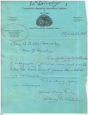 1938 Signature of Vic Donahey 50th Governor of Ohio | eBay