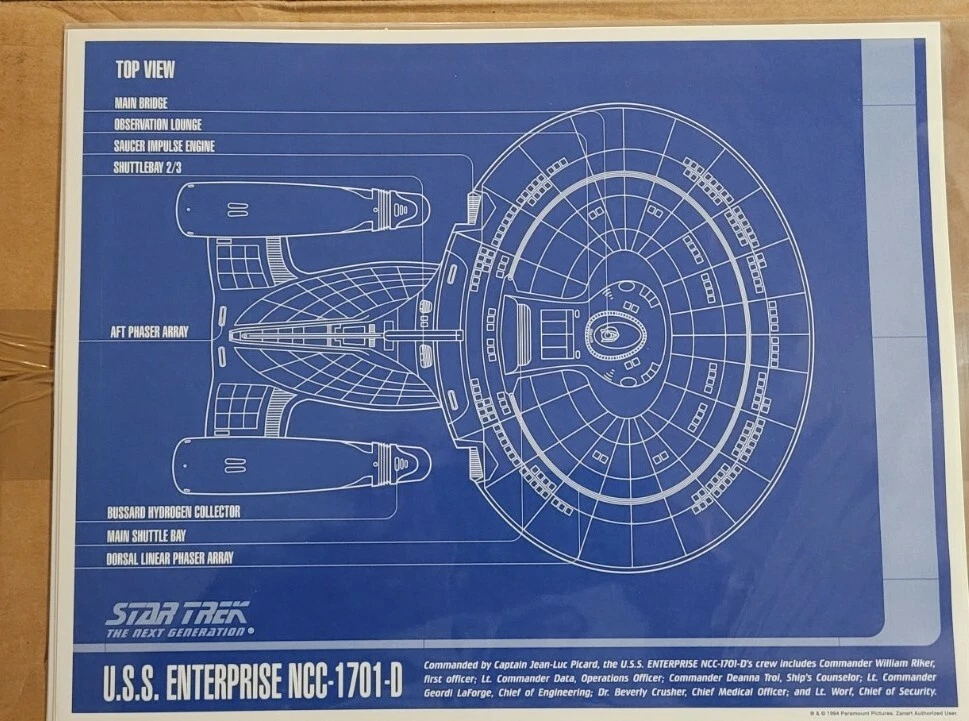 Galaxy Class Starship Blueprints