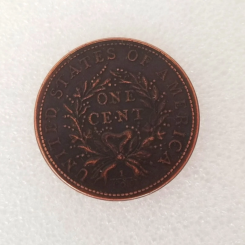 ~~~1793 Flowing Hair Large Cents coin As shown in the figure Complete ...