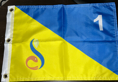 STREAMSONG BLUE PGA TOUR PIN FLAG W GROMMETS FREE SHIP AUTOGRAPHS | eBay