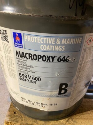 Sherwin Williams Macropoxy 646, Hardener, Part B, B58V600, 6401-73597 5 ...