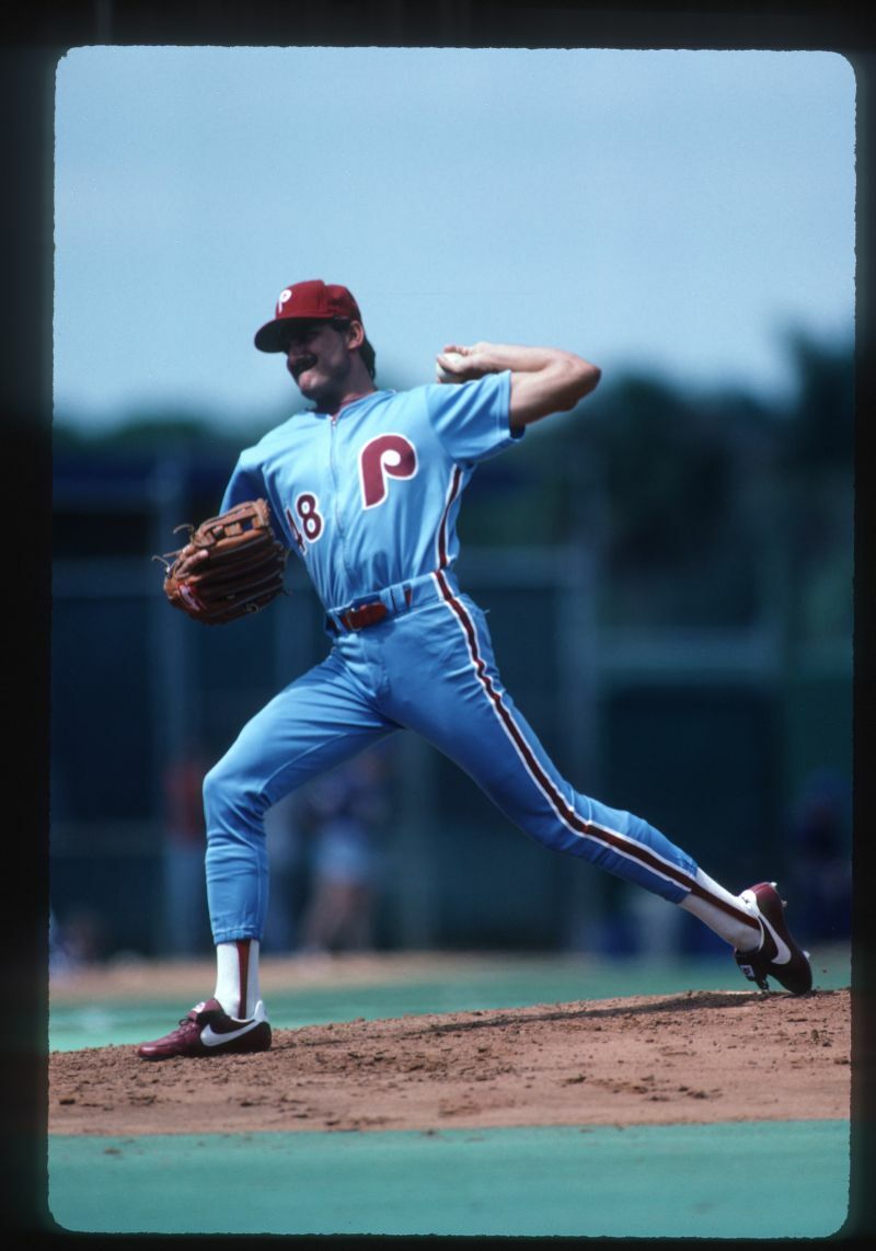Lot of (12) 1985-87 Phillies SHANE RAWLEY Original 35mm Slide ...
