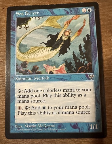 Magic The Gathering MIRAGE SEA SCRYER blue card MTG | eBay
