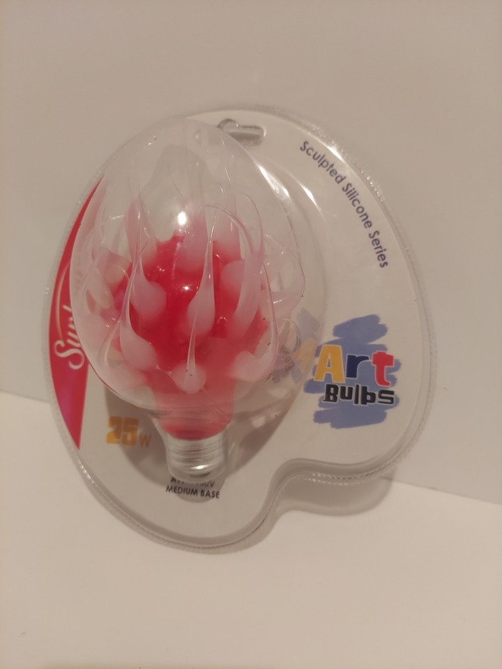 Y2K Sunbeam Art Bulb Sculpted Silicone Retro Red Drip Spiked Light Bulb ...