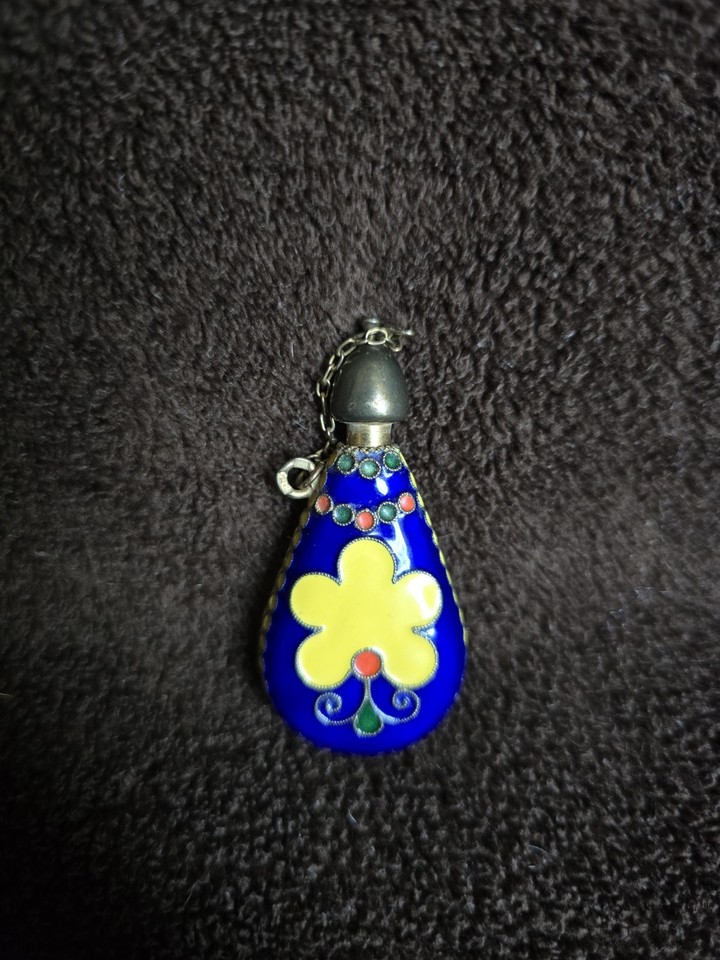 Vintage Russian USSR Gilded Sterling Silver 916 Cloisonne Enamel ...