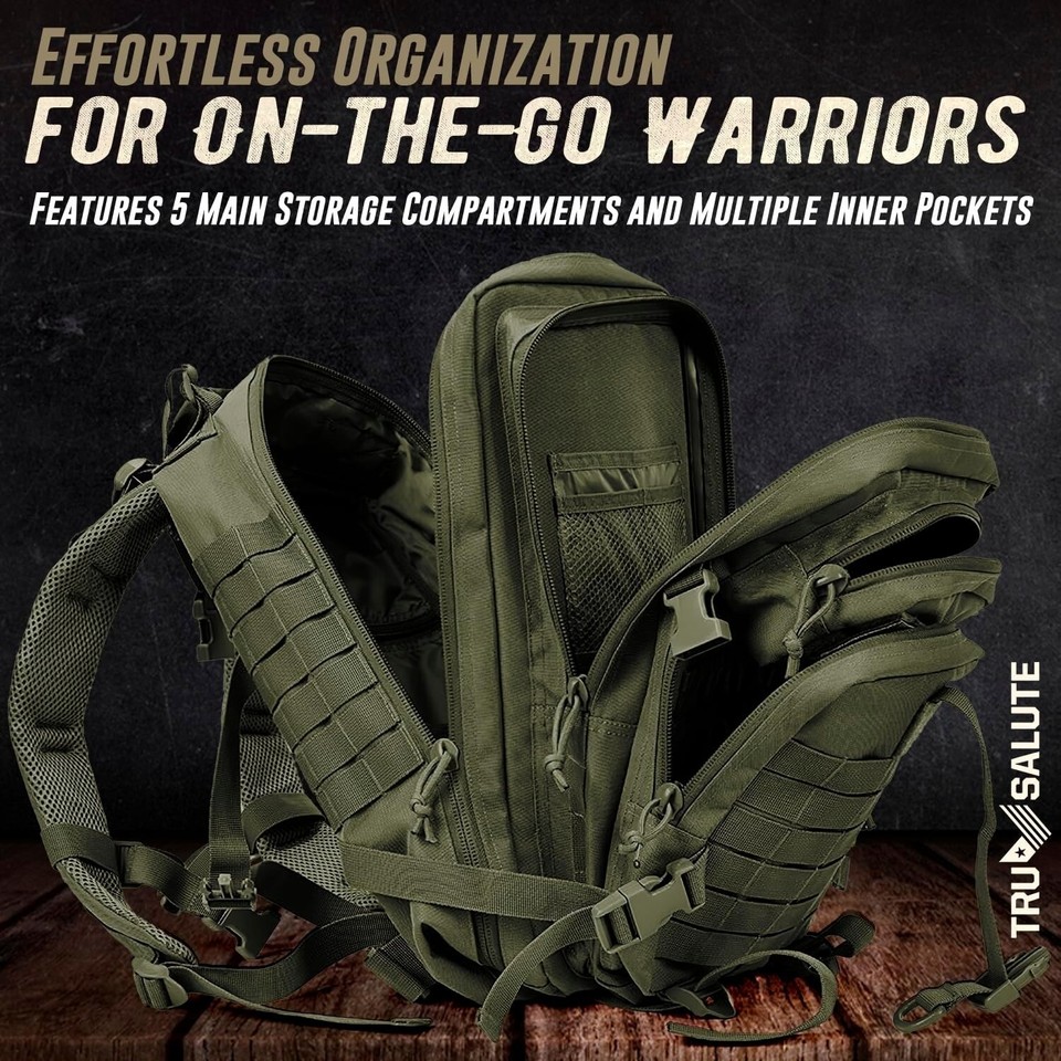 45L Elite Tactical Backpack Military Large 3 Day Assault Pack MOLLE Bug ...