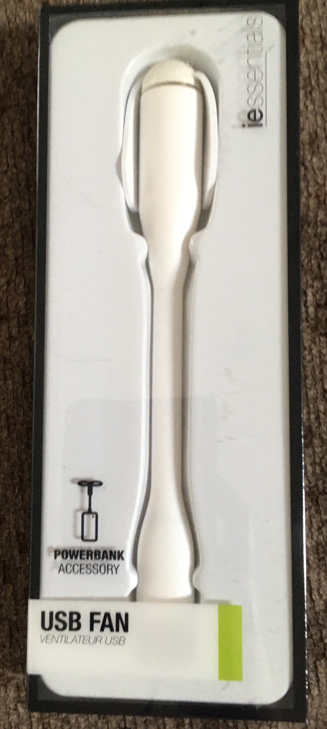 NIB Iessentials USB Fan Plug Directly Into Powerbank Or any USB Port ...