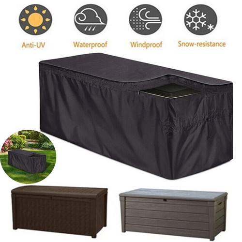 Outdoor Deck Box Cover Patio Garden Zip Storage Box Protective Cover ...