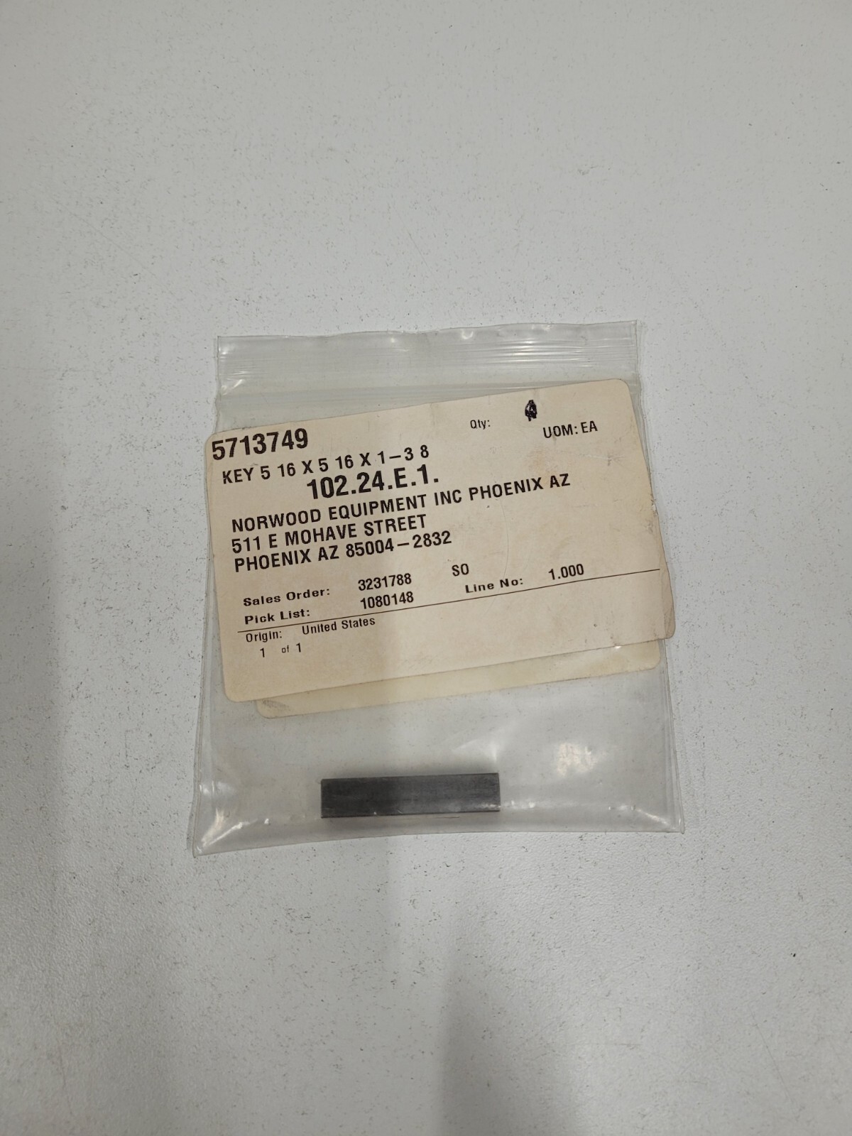 Elgin Key 5713749 5/16 x 5/16 x 1 -3/8 | eBay