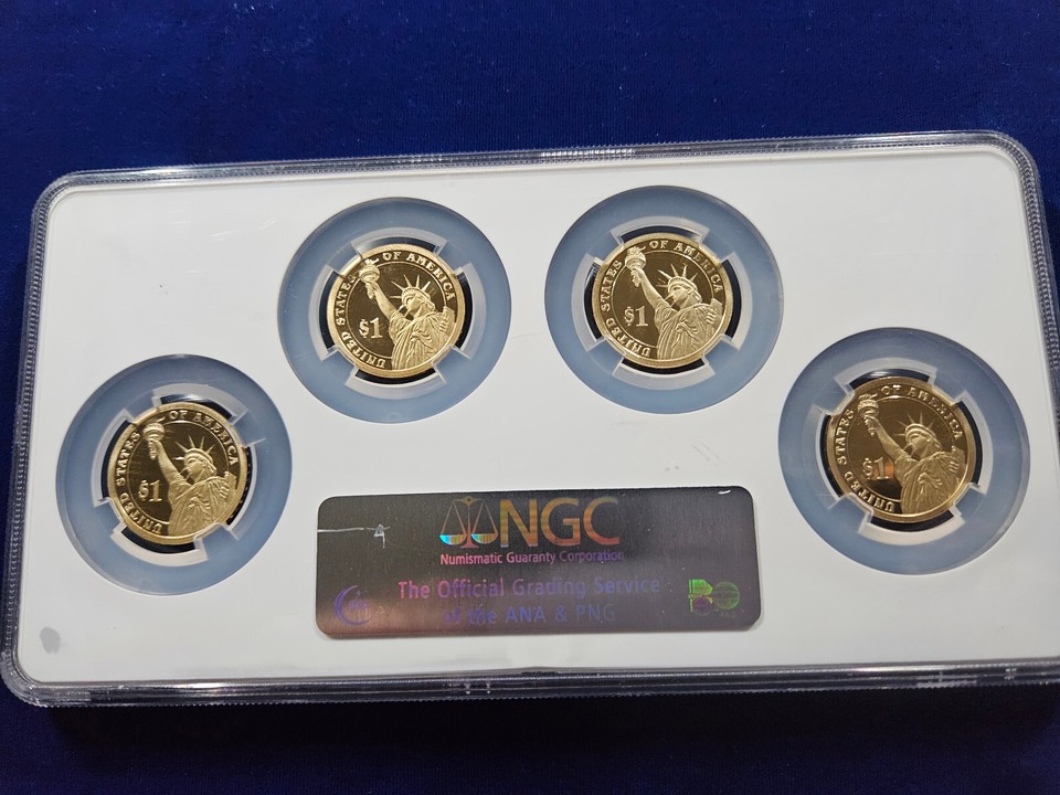🌟 2007 Proof Presidential Dollar 4-Coin Set NGC PF 70 Ultra Cameo ...