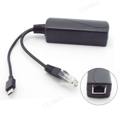 48V to 5V POE Splitter Over Ethernet Adapter Micro USB Plug for ...