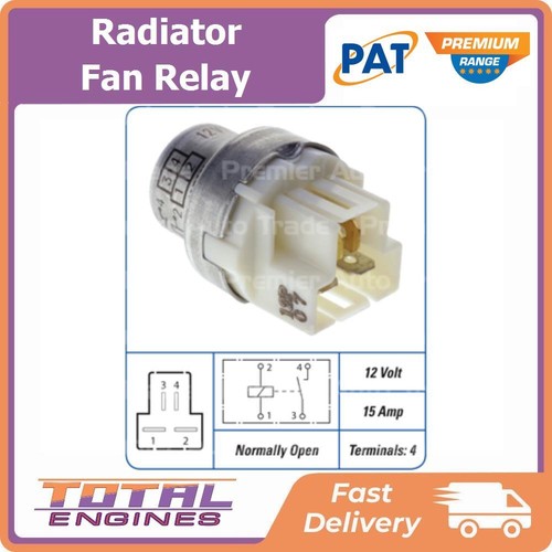 PAT Premium Radiator Fan Relay fits Holden Nova LF 1.4L 4Cyl 6A-FC ...