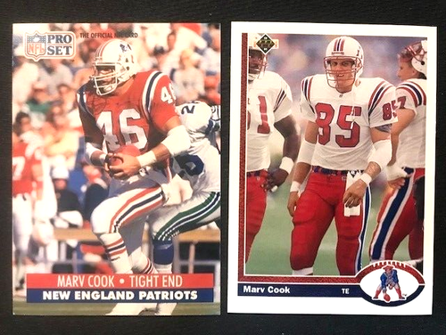 NFL - Marv Cook 1991 Pro Set & 1991 Upper Deck Football - Patriots | eBay